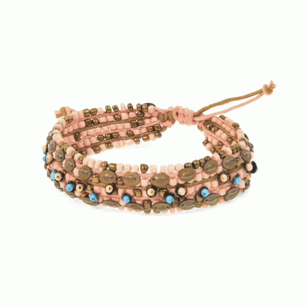Pink Natural Adjustable Bracelet | Joy Susan