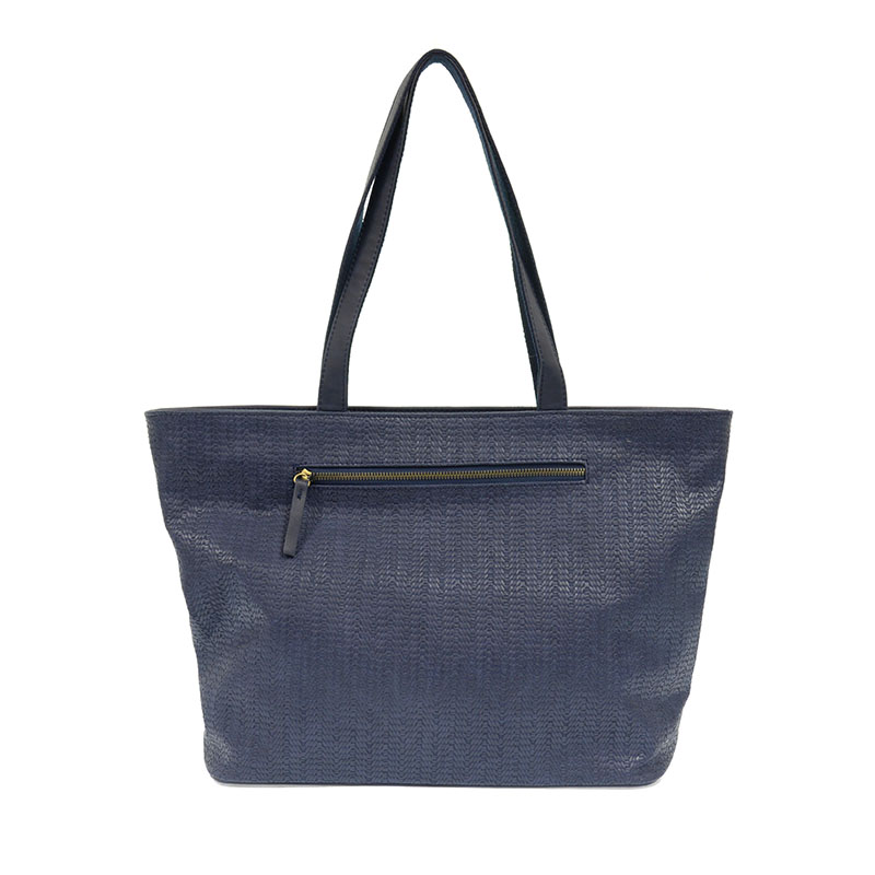 Vegan Leather Overnight Bag | Woven Tote Bag | Joy Susan
