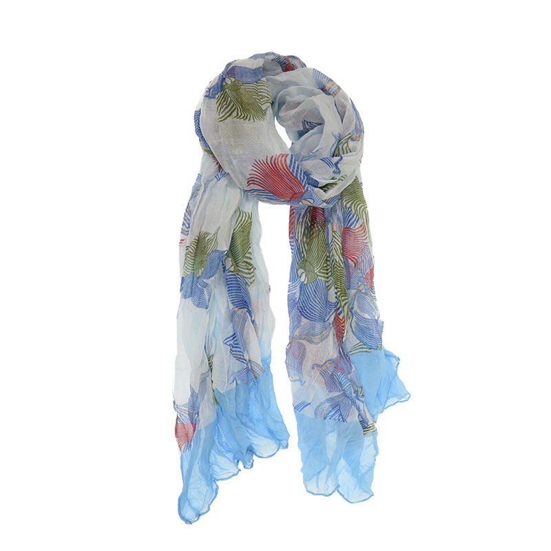 Crinkle Floral Scarf | Joy Susan