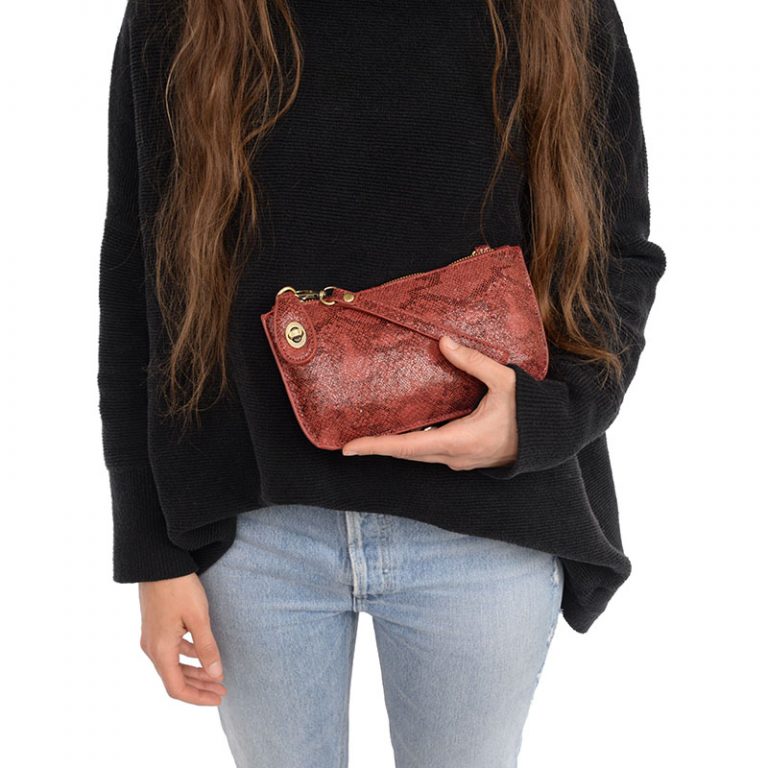 Python Mini Crossbody Wristlet Clutch | Joy Susan