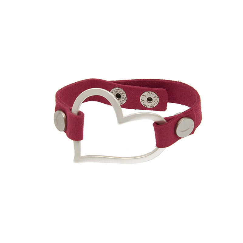 Suede Bracelet with Silver Heart | Joy Susan