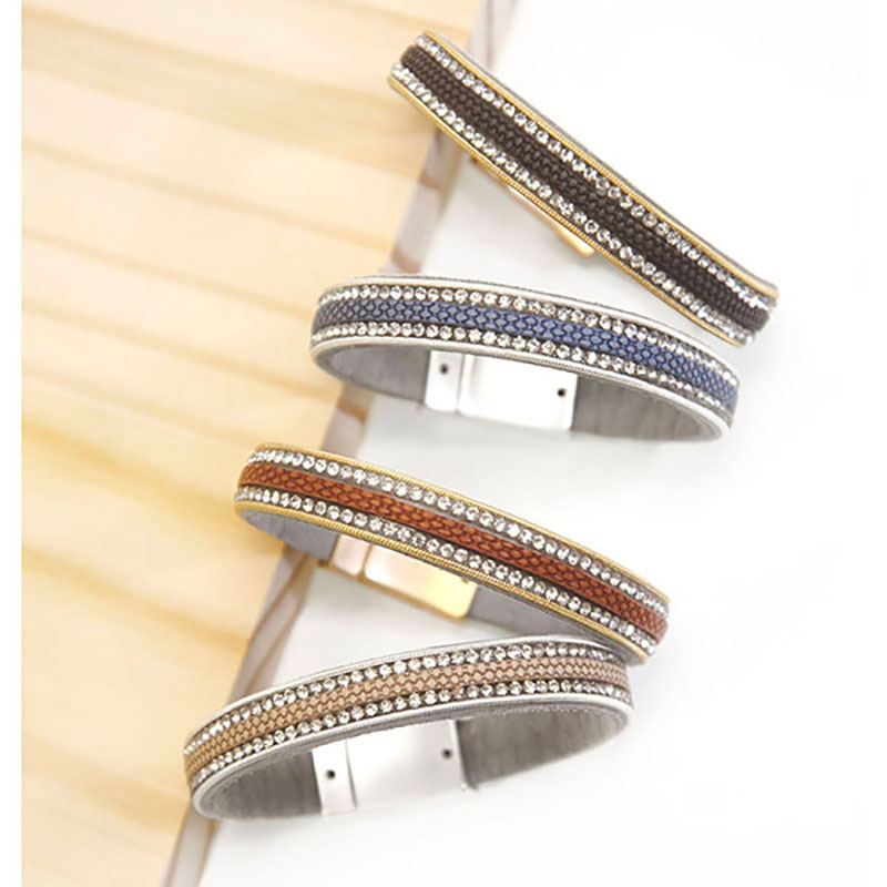 Leather with Crystal Bracelet | Joy Susan