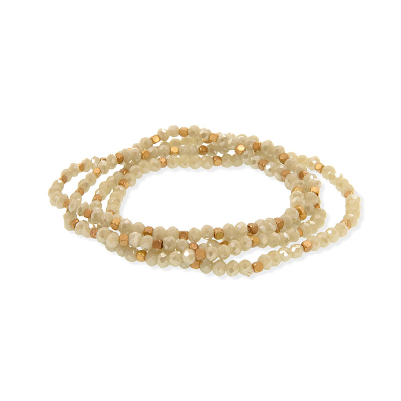 Four Row Gold Bead Bracelet | Joy Susan